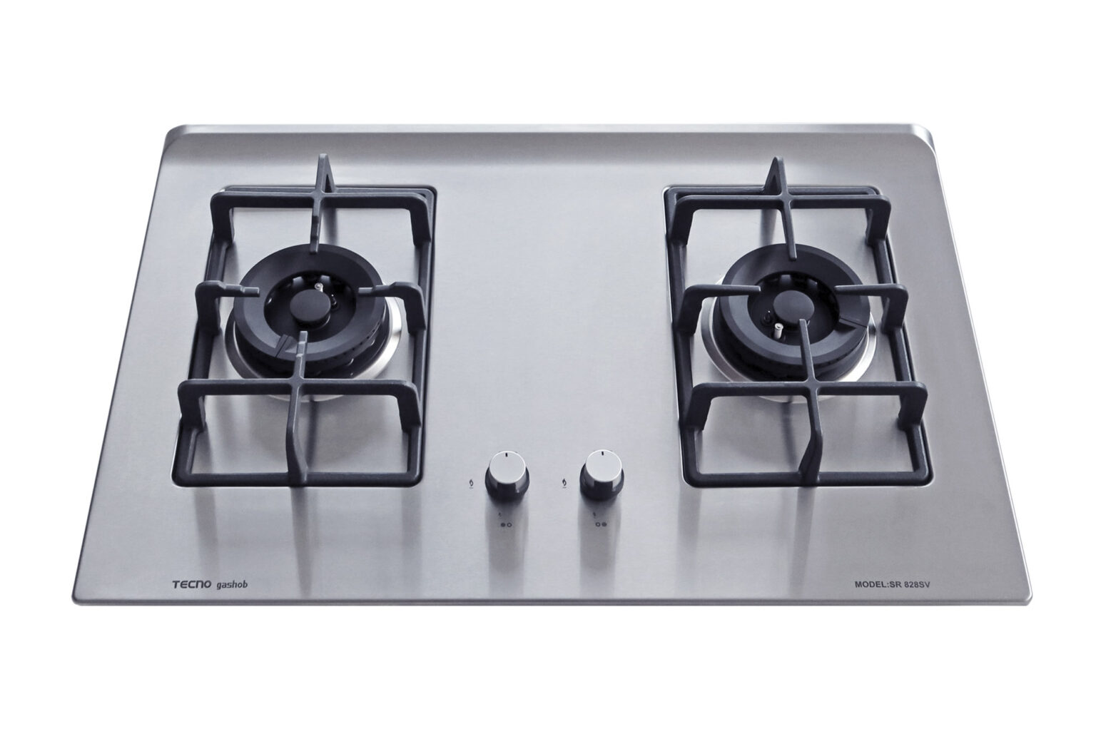 Tecno 2-Burner 75cm Stainless Steel Cooker Hob with Inferno Wok Burner ...