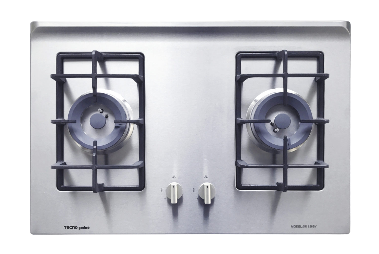Tecno 2-Burner 75cm Stainless Steel Cooker Hob with Inferno Wok Burner ...