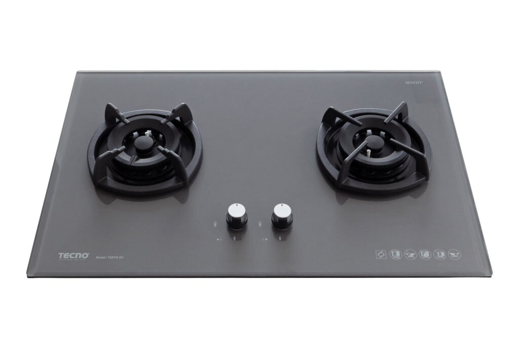 Tecno 2-Burner 75cm Glass Hob with Inferno Wok Burner Technology – Tecno