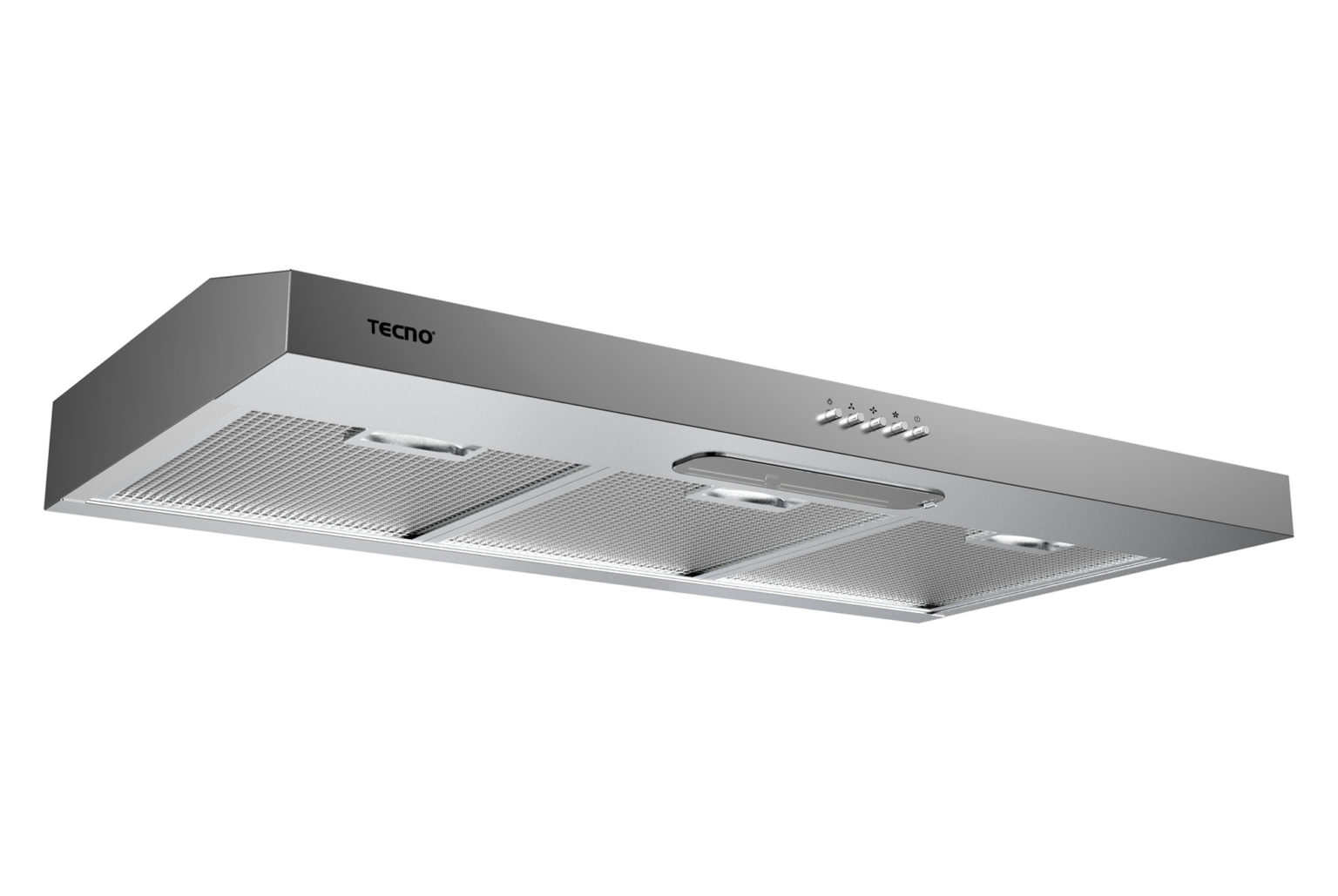 TECNO 60cm Slim Line Cooker Hood with Black Acrylic Front Panel – Tecno