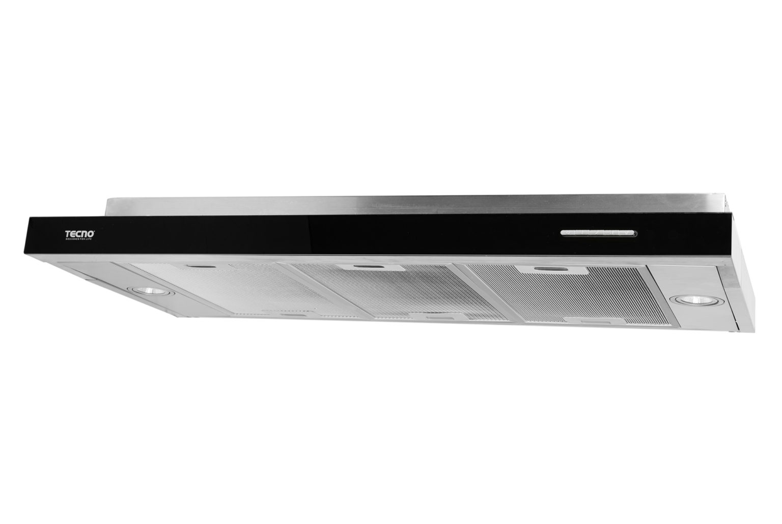 Tecno Slim Line Cooker Hood with Black Acrylic Front Panel – Tecno