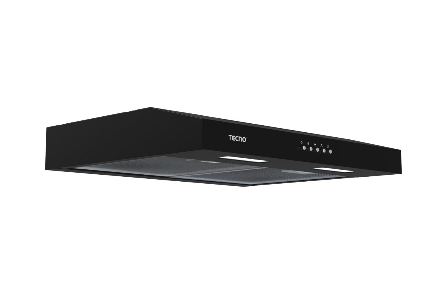 Tecno 60cm Full Matte Black Ultra Slim Hood with Black Front Panel – Tecno