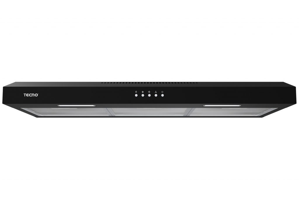 Tecno 90cm Full Matte Black Ultra Slim Hood with Black Front Panel – Tecno