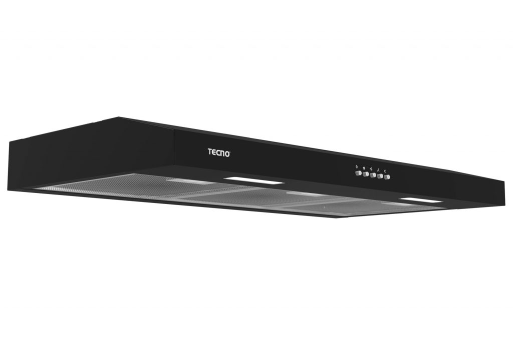 Tecno 90cm Full Matte Black Ultra Slim Hood with Black Front Panel – Tecno